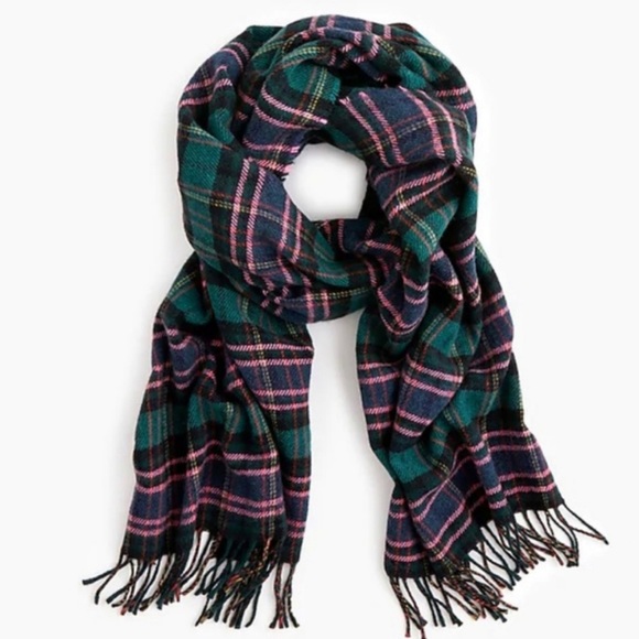 J. Crew | Accessories | J Crew Italian Wool Blend Pinkgreennavy ...